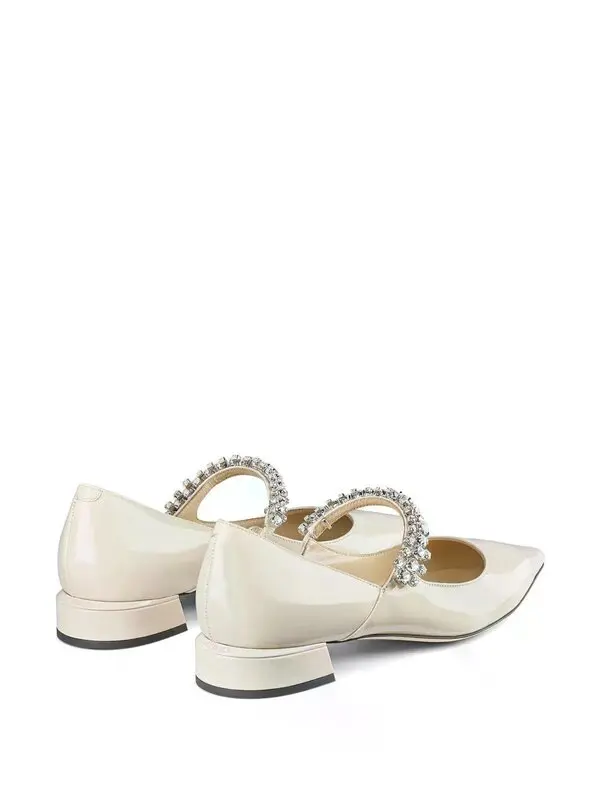 JIMMY CHOO Bing Crystal-strap Flat Pumps