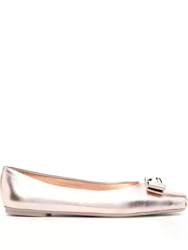 FERRAGAMO Bow Detail Ballerinas - Pink