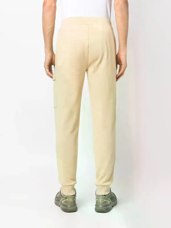C.P. COMPANY Logo-plaque Cotton Track Pants - Neutrals