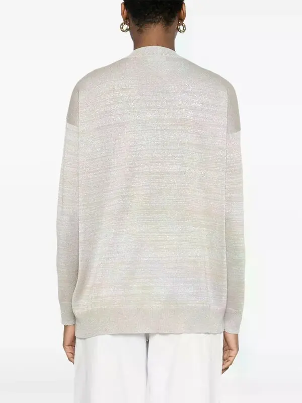 Fabiana Filippi Metallic Threading V-neck Sweater