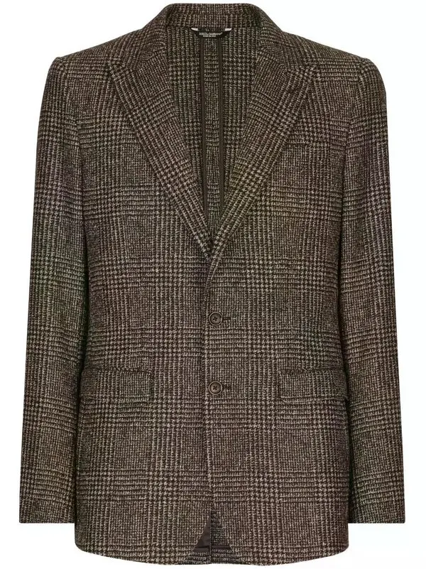 Dolce & Gabbana Prince Of Wales Single-breasted Blazer