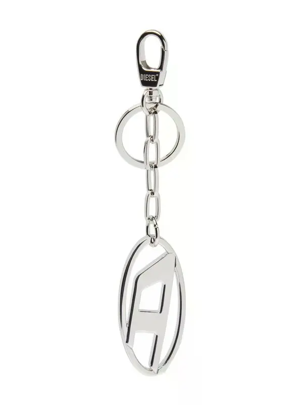 DIESEL® Holy-c Rhinestone-embellished Keyring - Silver