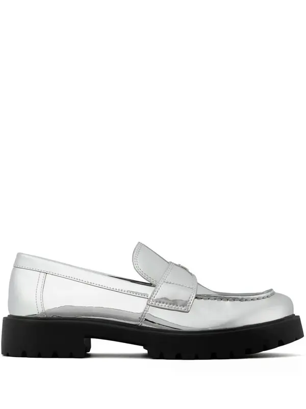 Tory Burch Classic Lug Loafers In Tone - Silver