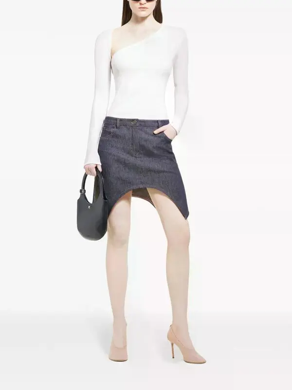 COURREGES Asymmetric Denim Mini Skirt