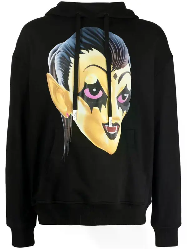 HACULLA. Golden Lady Graphic Print Hoodie - Black