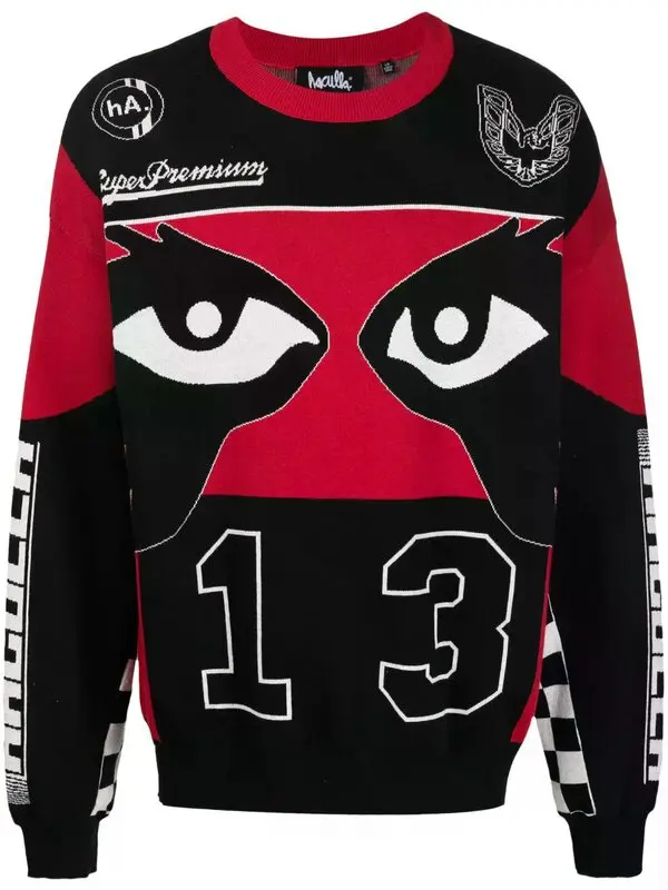 HACULLA. Graphic-print Cotton Jumper - Black
