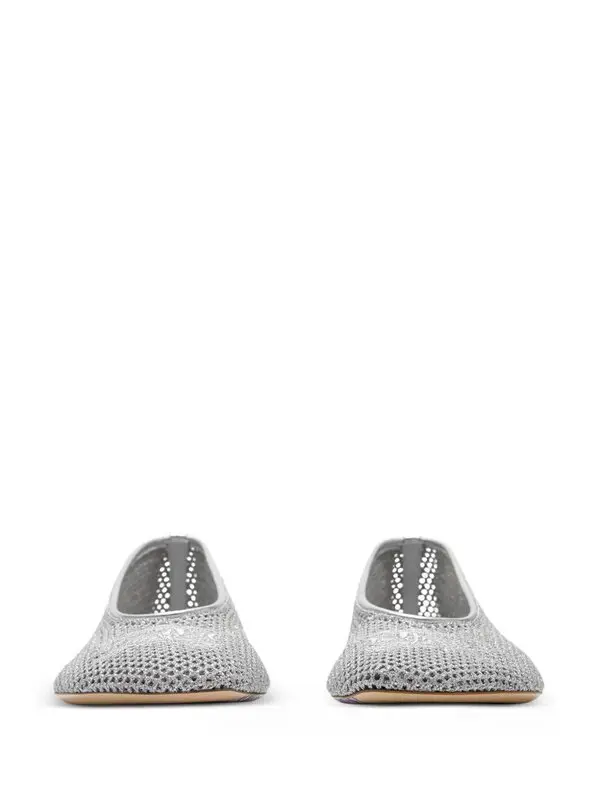 Burberry Mesh Ballerina Shoes - Silver
