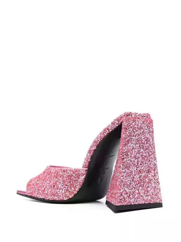 Attico Devon 115mm Sequin-embellished Mules