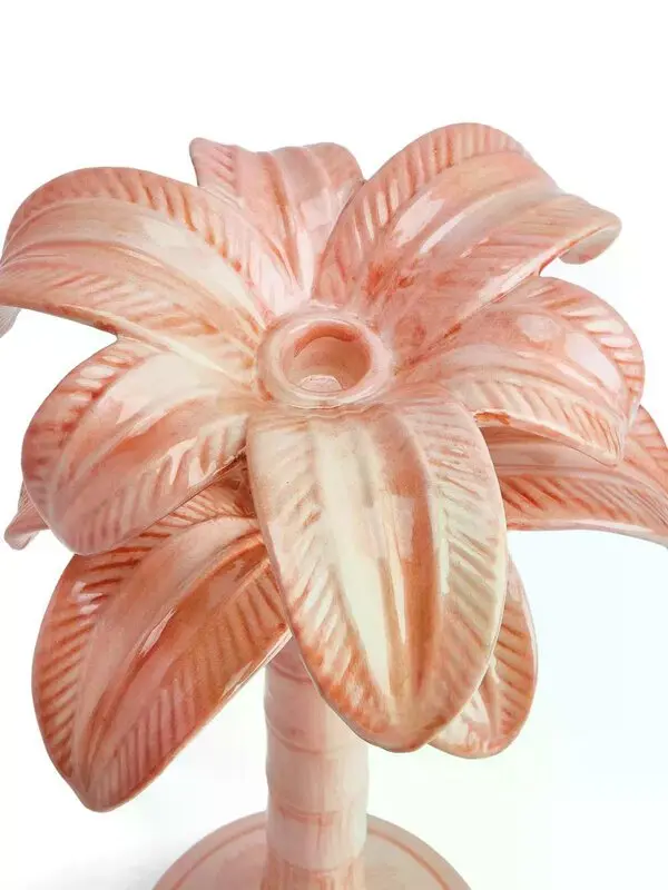 LES-OTTOMANS Palm Trees Candleholder - Pink