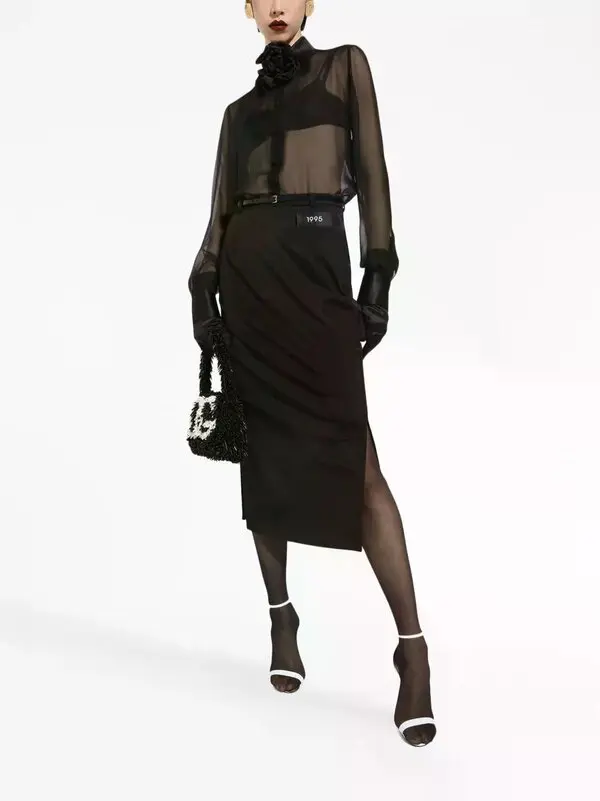 Dolce & Gabbana Silk Blend Semi-sheer Mesh Shirt