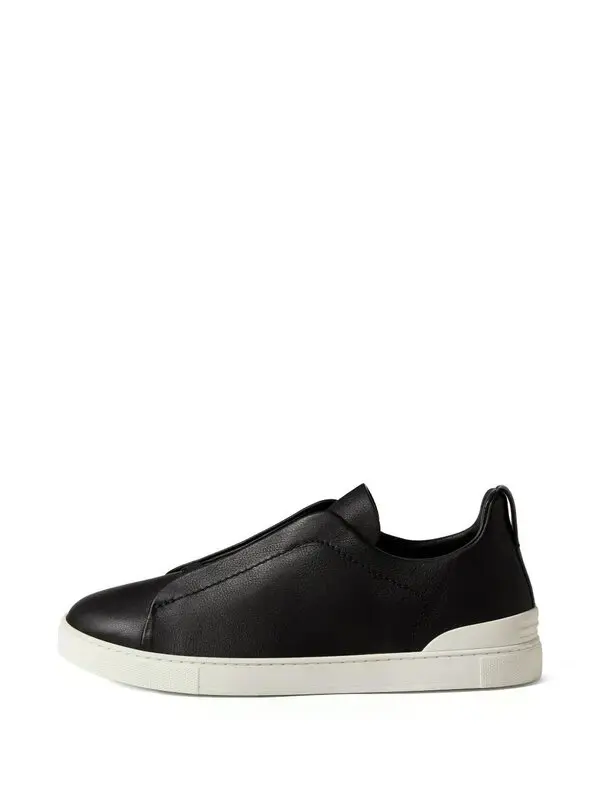 Zegna Triple Stitch Secondskin Sneakers - Black