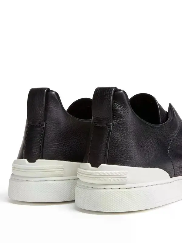 Zegna Triple Stitch Secondskin Sneakers - Black