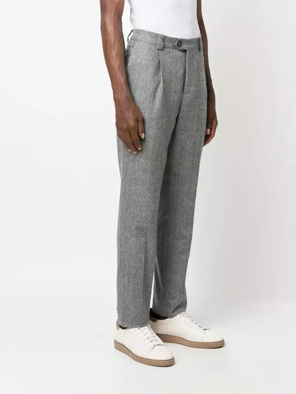 Brunello Cucinelli Pressed-crease Virgin Wool Trousers