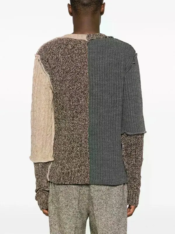 Dolce & Gabbana Asymmetric-neck Patchwork Jumper