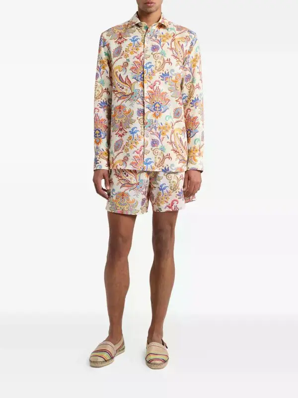 Etro Paisley-print Linen Shirt