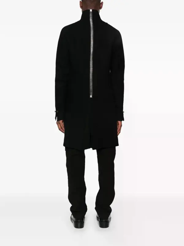 ISAAC SELLAM EXPERIENCE Zip-detailed Felted Wool Coat