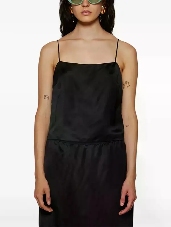 Wardrobe.NYC Sleeveless Satin Top