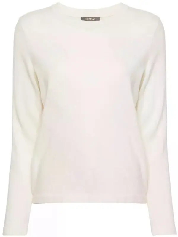 N.peal Hallie Organic Cashmere Jumper - Neutrals