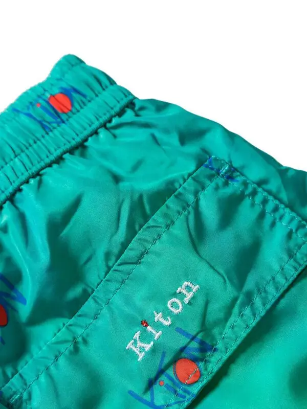 Kiton Logo-print Swim Shorts