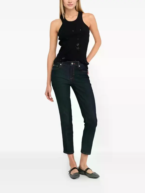Liu Jo Navy Cropped Skinny Jeans