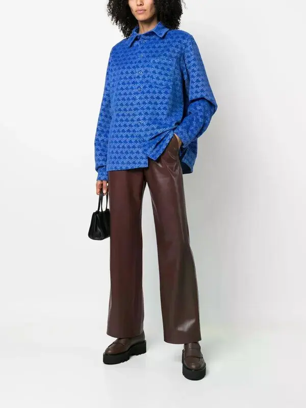 ERL All-over Logo Print Corduroy Shirt