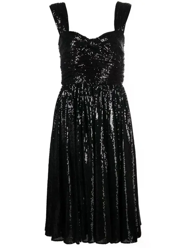 Polo Ralph Lauren Sequin-embellished Midi Dress - Black