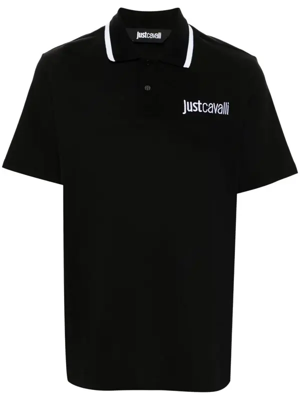Just Cavalli Logo-embroidered Polo Shirt