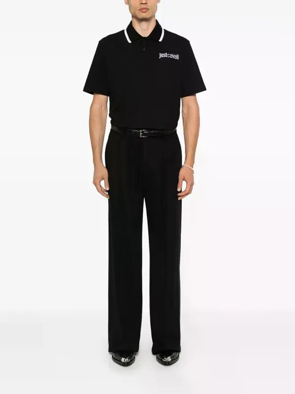 Just Cavalli Logo-embroidered Polo Shirt