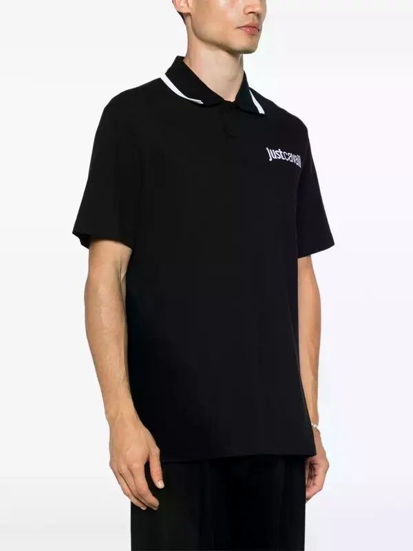 Just Cavalli Logo-embroidered Polo Shirt