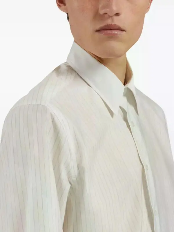 LARDINI Striped Button-up Shirt