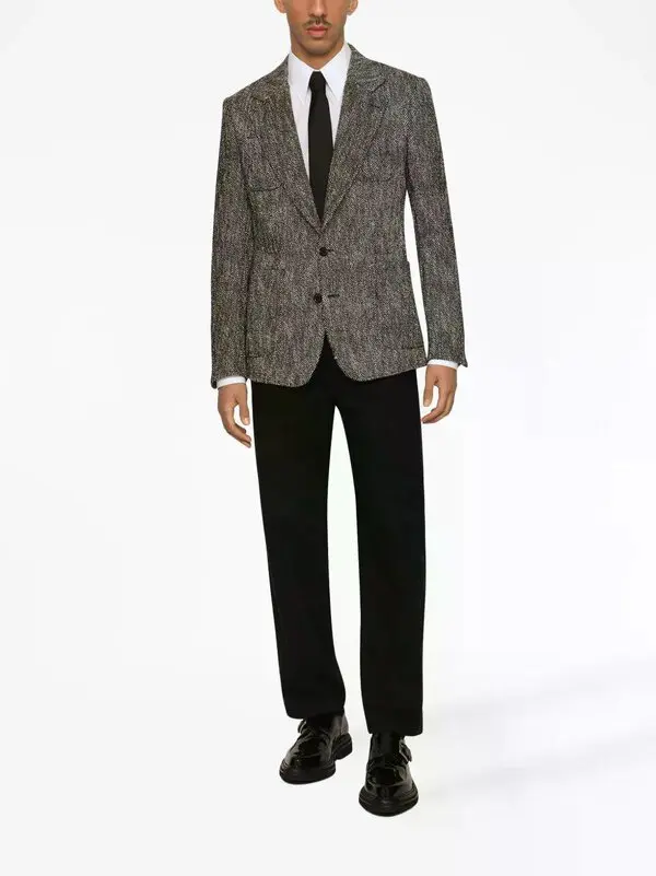 Dolce & Gabbana Single-breasted Herringbone Jacket
