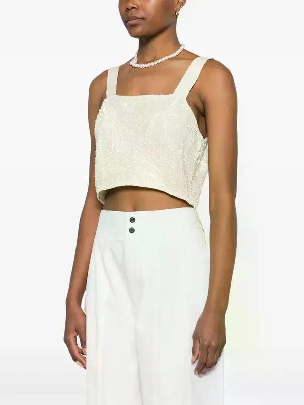 Antik Batik Mahata Embellished Square Neck Top