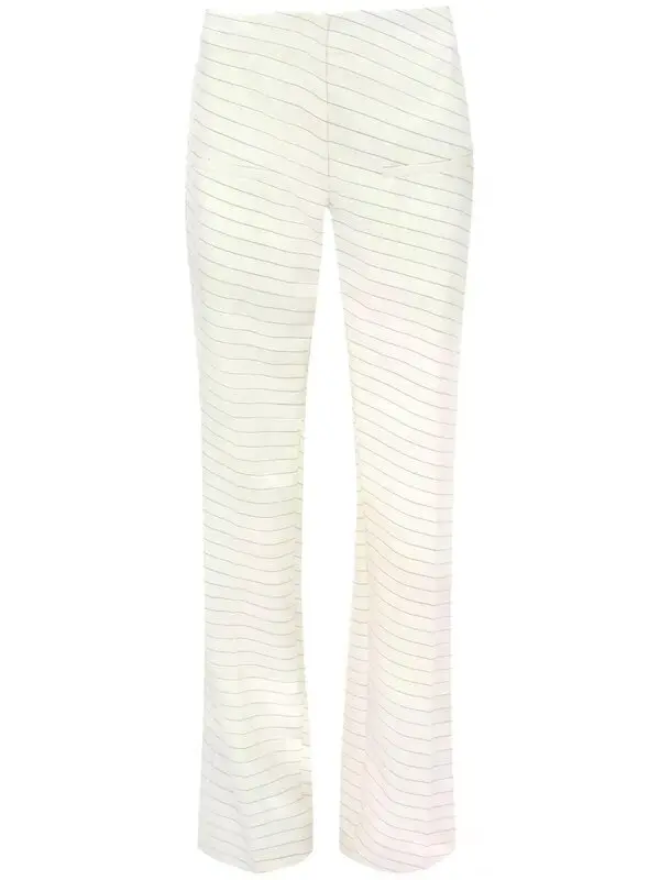 JW Anderson Tailored Straight-leg Trousers With Diagonal Stripes - Neutrals