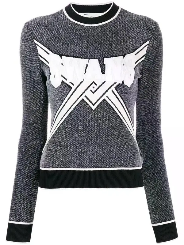 Off-White Knitted Logo Top - Grey