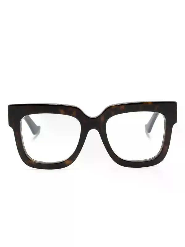 Gucci Square-frame Glasses - Brown