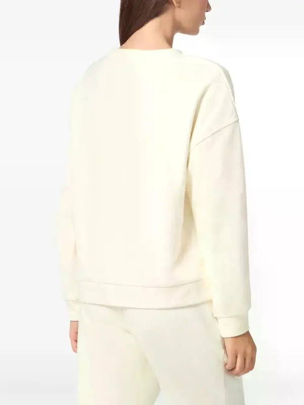 PLEIN SPORT Boxy Fit Crew Neck Sweatshirt - Neutrals