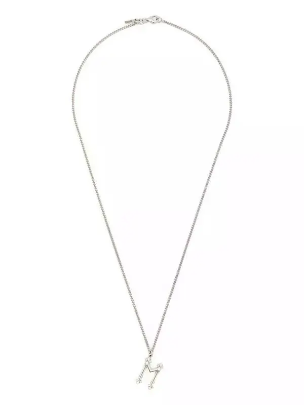 Emanuele Bicocchi Alphabet Pendant Necklace - Silver