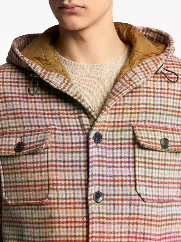 Etro Tartan-check Hooded Shirt Jacket