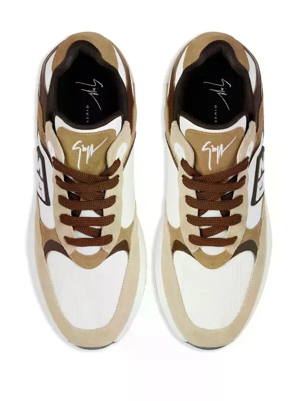 GIUSEPPE ZANOTTI Runner Low-top Lace-up Sneakers - Neutrals