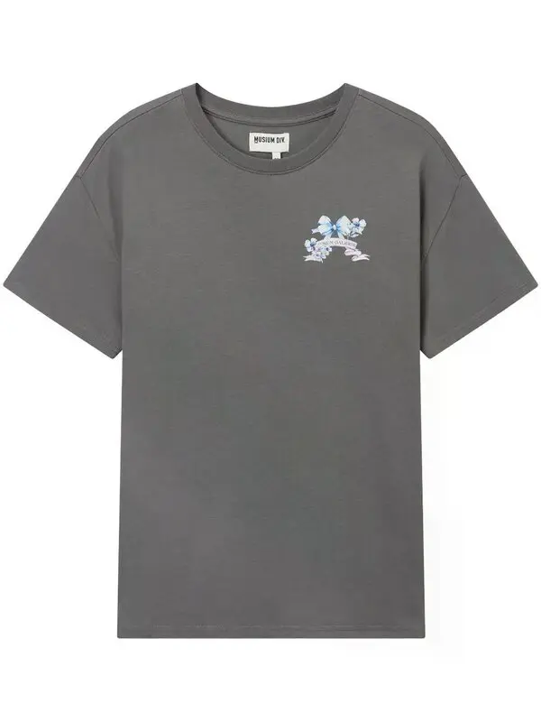 MUSIUM DIV. Printed Round Neck T-shirt - Grey