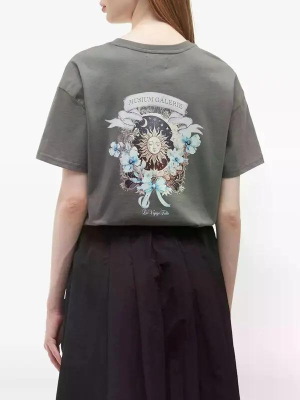 MUSIUM DIV. Printed Round Neck T-shirt - Grey