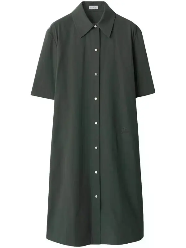 Burberry Short Sleeve Collared Knee-length Dress