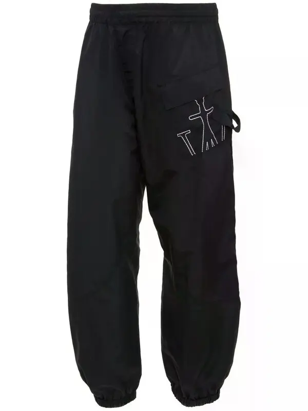 JW Anderson Embroidered Track Pants - Black