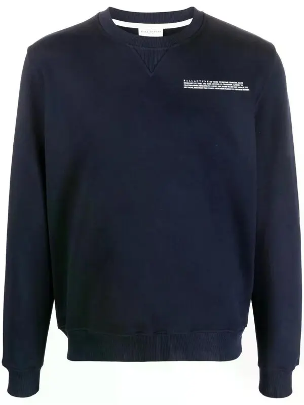 BALLANTYNE Logo Print Cotton Jumper