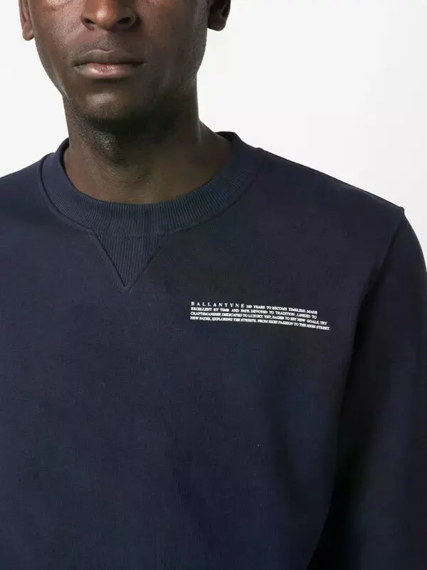 BALLANTYNE Logo Print Cotton Jumper