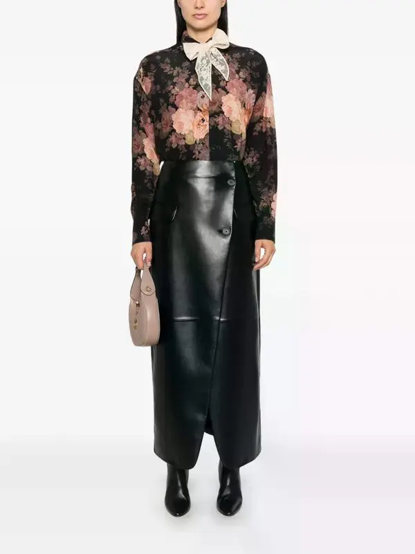 Zimmermann Lace-detailed Floral Print Silk Shirt