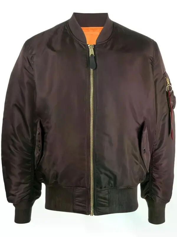 Alpha Industries Reversible Zip-up Bomber Jacket - Brown