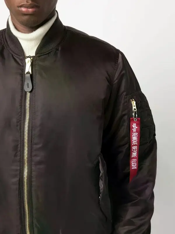 Alpha Industries Reversible Zip-up Bomber Jacket - Brown