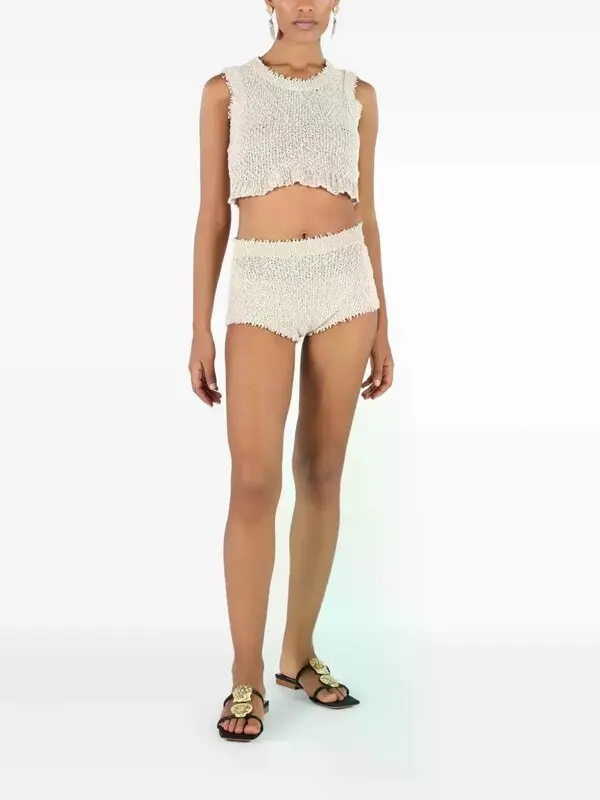 Roberto Cavalli Knitted Cropped Tank Top