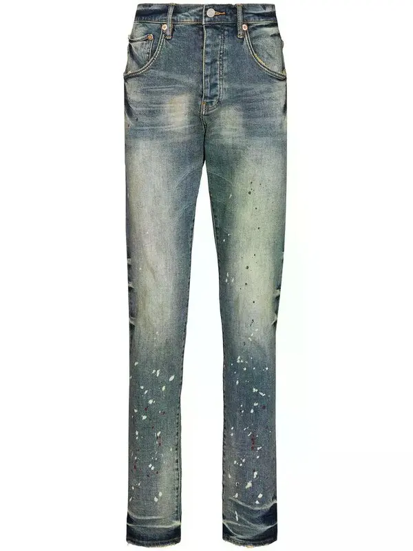 PURPLE BRAND Vintage Spotted Tapered-leg Jeans